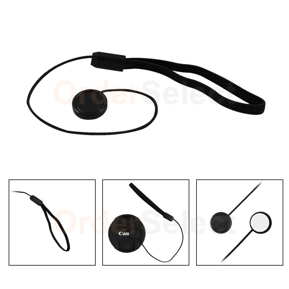5X Lens Cap Strap Holder String Keeper Front Cover for Nikon Canon Sony ...