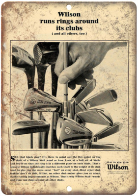 Wilson Golf Club Vintage Ad 12" x 9" Reproduction Metal Sign X113 | eBay