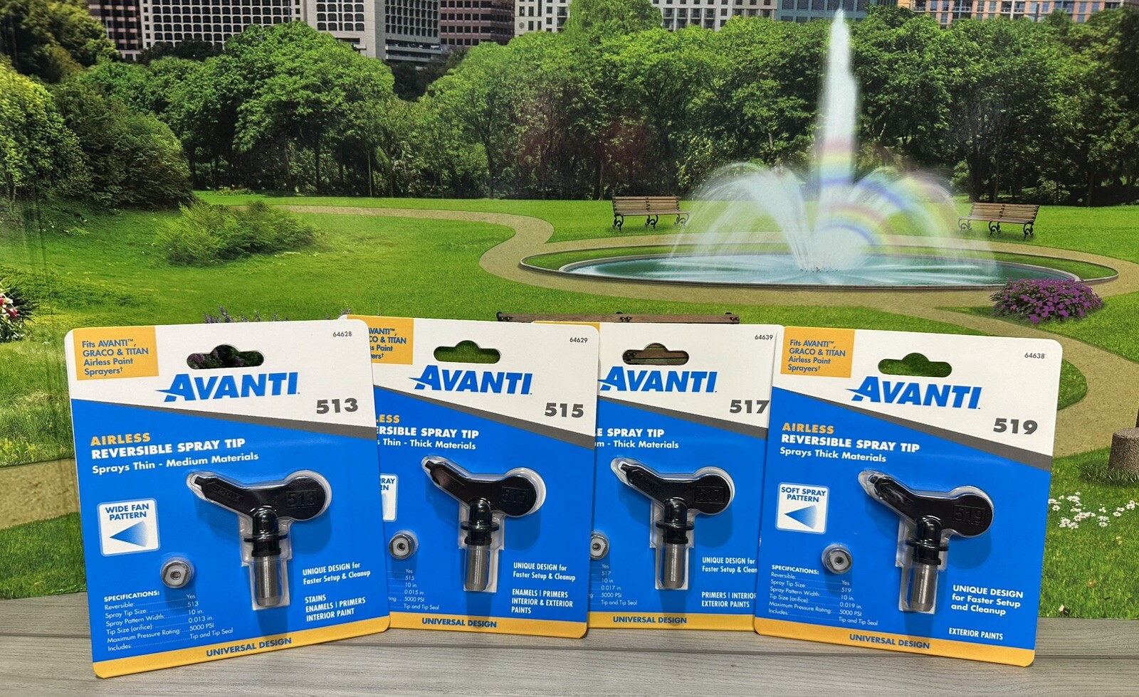 Avanti 64628 Airless Reversible Spray Tip Thin Medium 513 515 517