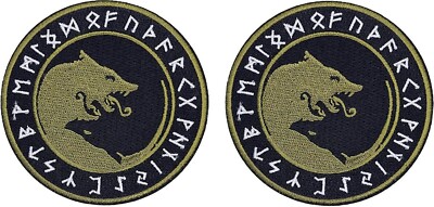 Úlfhédnar No Mercy Only Violence Wolf Viking Odin God Patch -2PC IRON ON OR SEW | eBay