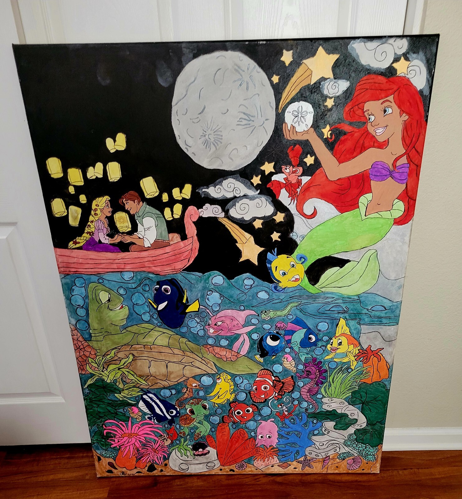 The Little Mermaid Acrylic Painting