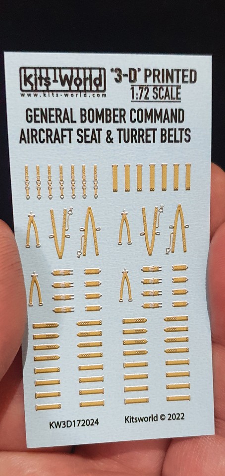 Kits World KW3D172024 1/72 3D decal Seat Belts Command Bombers Cockpit ...