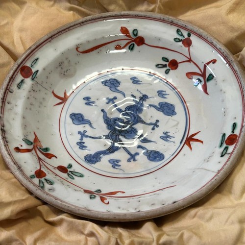 Chinese Antique Art, Ming Period, Wusu Red Painting, Flower, Bird, Fish ...