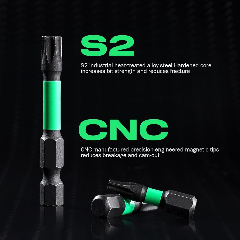 27PCS Impact Torx Bit Set (TT7-TT40), S2 Steel Security with Tamper ...