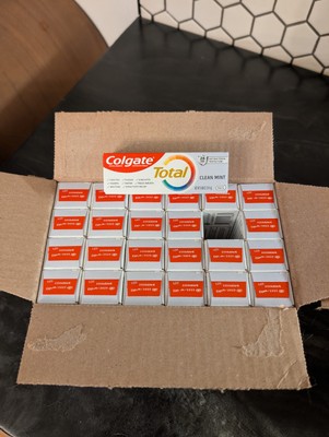 24 PACK Colgate Total Toothpaste CLEAN MINT Travel Size 0.88 oz EXP 06/ ...