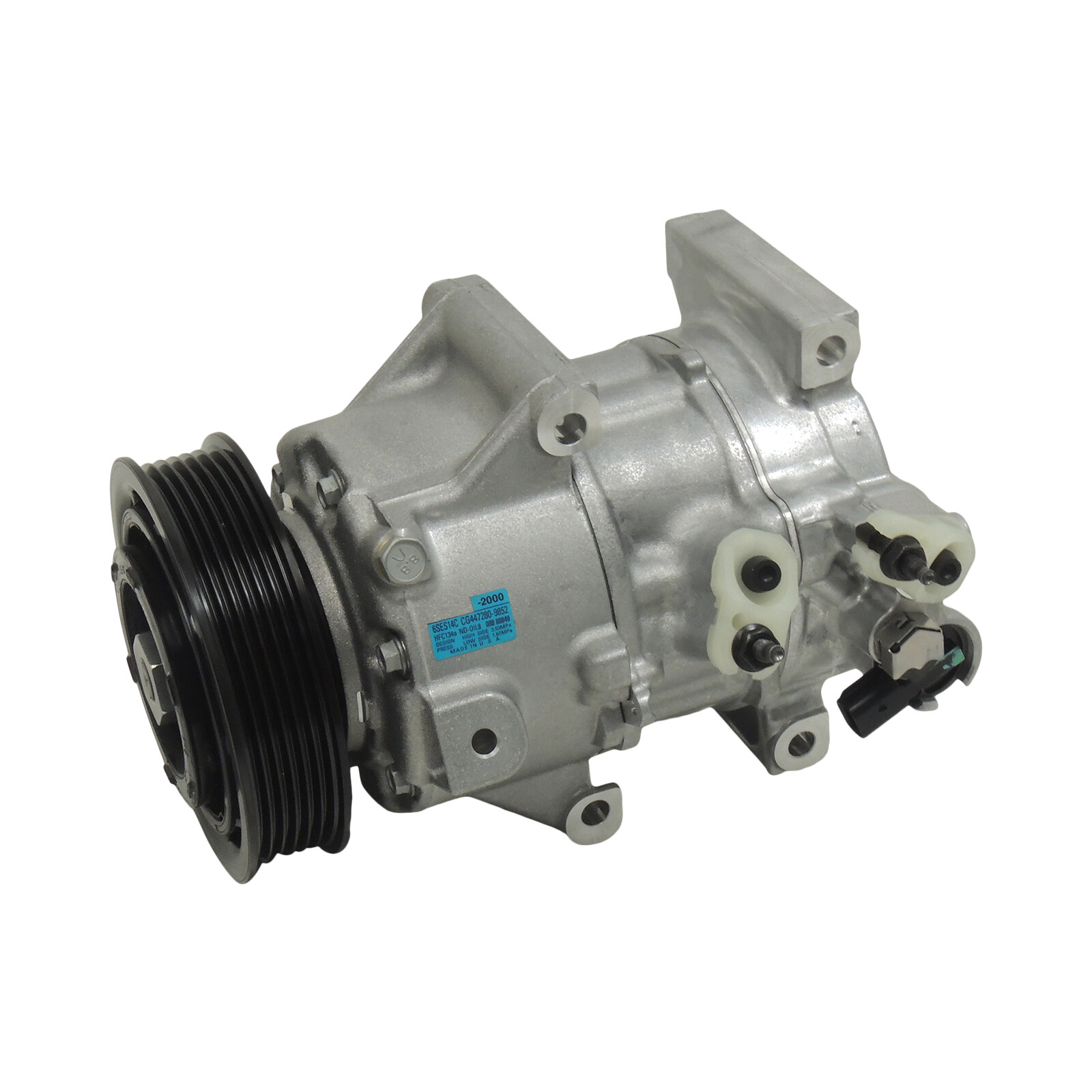 97701-C2000 AC Compressor With Clutch 6SES14C 2015-17 Sonata 2.0L & 2 ...