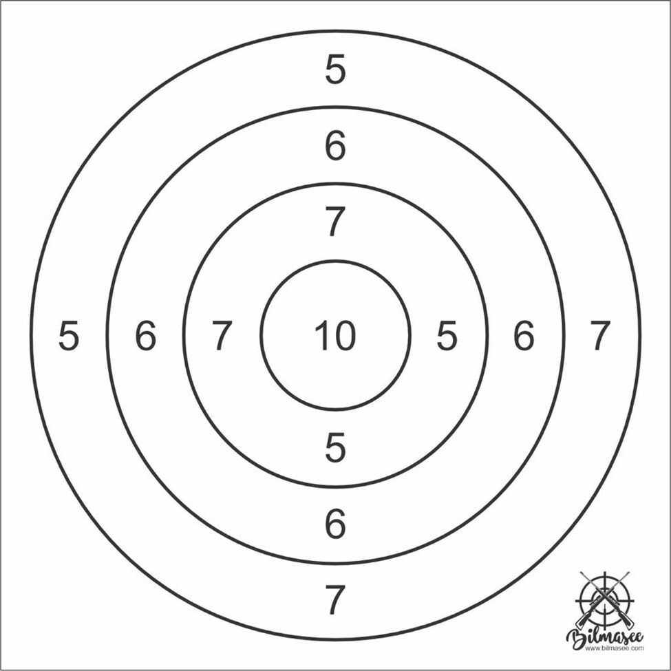 100 AIR RIFLE CIRCLE Targets Fr Air Rifle/Airsoft, 14cm Card paper ...