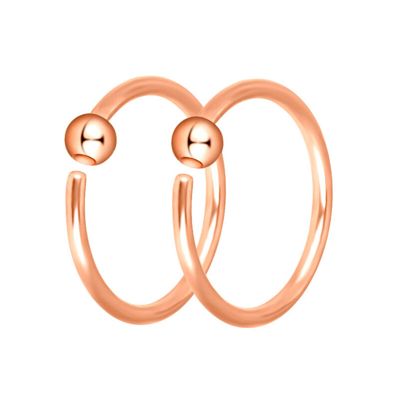 10-50pcs Surgical Steel Nose Ring Hoop Labret Lip Ring Cartilage ...