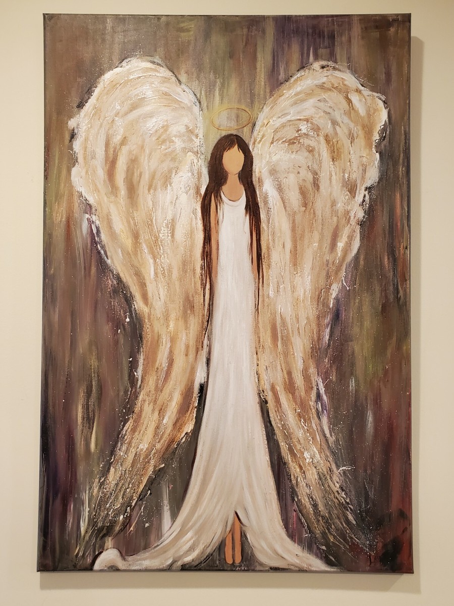 Abstract Angel Paintings Mystical Angel Wall Art, Fantasy Artwork, Art