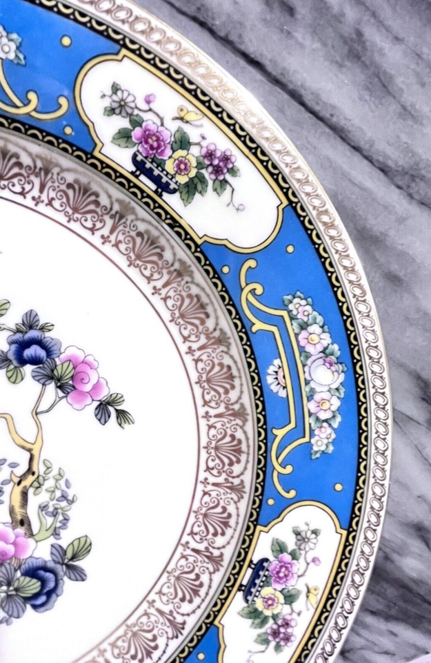 Bavaria Porcelain Chinese Tree Dinner Plate 6236 Blue Pink Gold ...