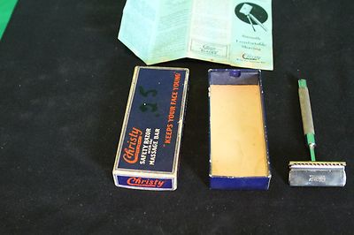 Vintage Collectible Christy Shaving Safety Razor Antique W/Box And ...