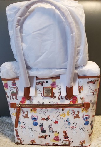 Disney Dogs Dooney & Bourke Christmas Tote Bag Santa Tails Holiday ...