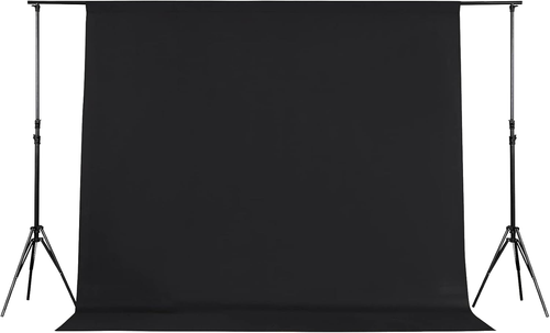 10X10FT Black Backdrop Background for Photography,Polyester Backdrop ...