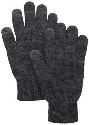 NEW Touchpoint Men's Solid Knit Shima Charcoal Gloves, One Size | eBay