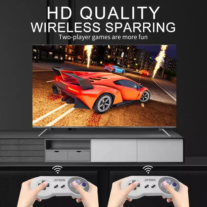 SNES Retro Video Game Console TV Stick 4k HDMI 2 Wireless Controllers ...