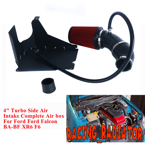 Fits FORD BA BF 4″ TURBO SIDE INTAKE COMPLETE AIR BOX XR6 FALCON F6 XR6 ...