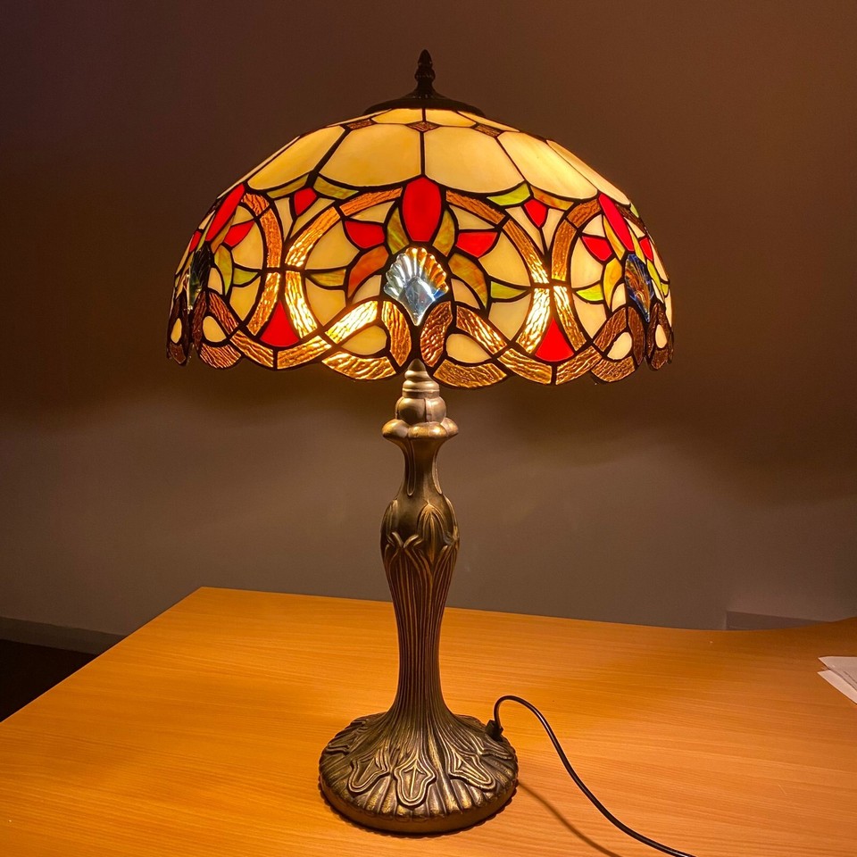 Multicolor Big Size Table Lamps 16 inch wide Shade Hancrafted Art ...