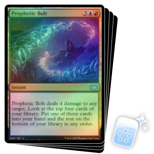 FOIL PROPHETIC BOLT X4 Double Masters 2022 Magic MTG MINT CARD | eBay