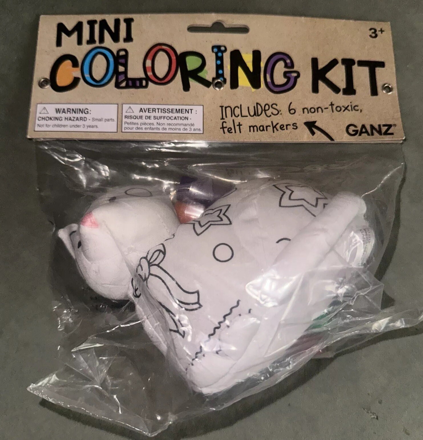 Ganz Kitty Plush Mini Coloring Kit (7 Piece), Turtle with 6 Markers ...