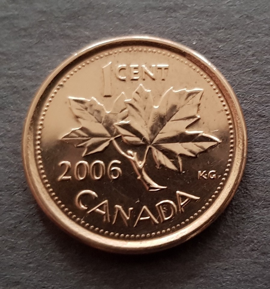 RARE 2006 Canada / Canadian 1 Cent Penny, No Logo, No P - MAGNETIC | eBay