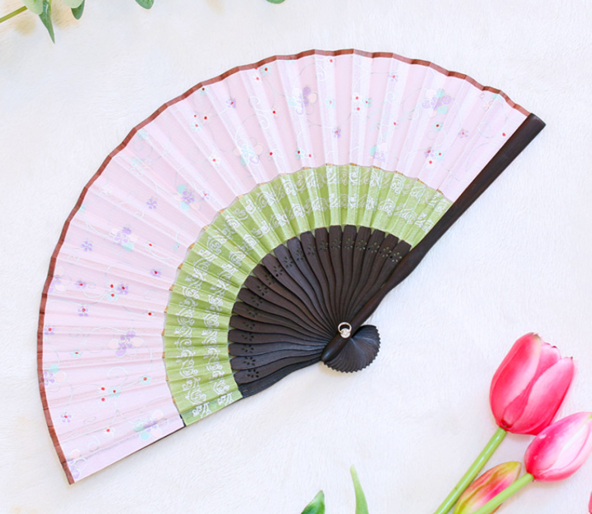 4 MINI COLOUR PAPER FANS Folding Wedding Gift Party F… - Gem