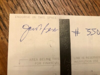 Jacob Beser, Enola Gay & Bockscar Crew, WW2 (Atomic Bomb), Signed Bank ...