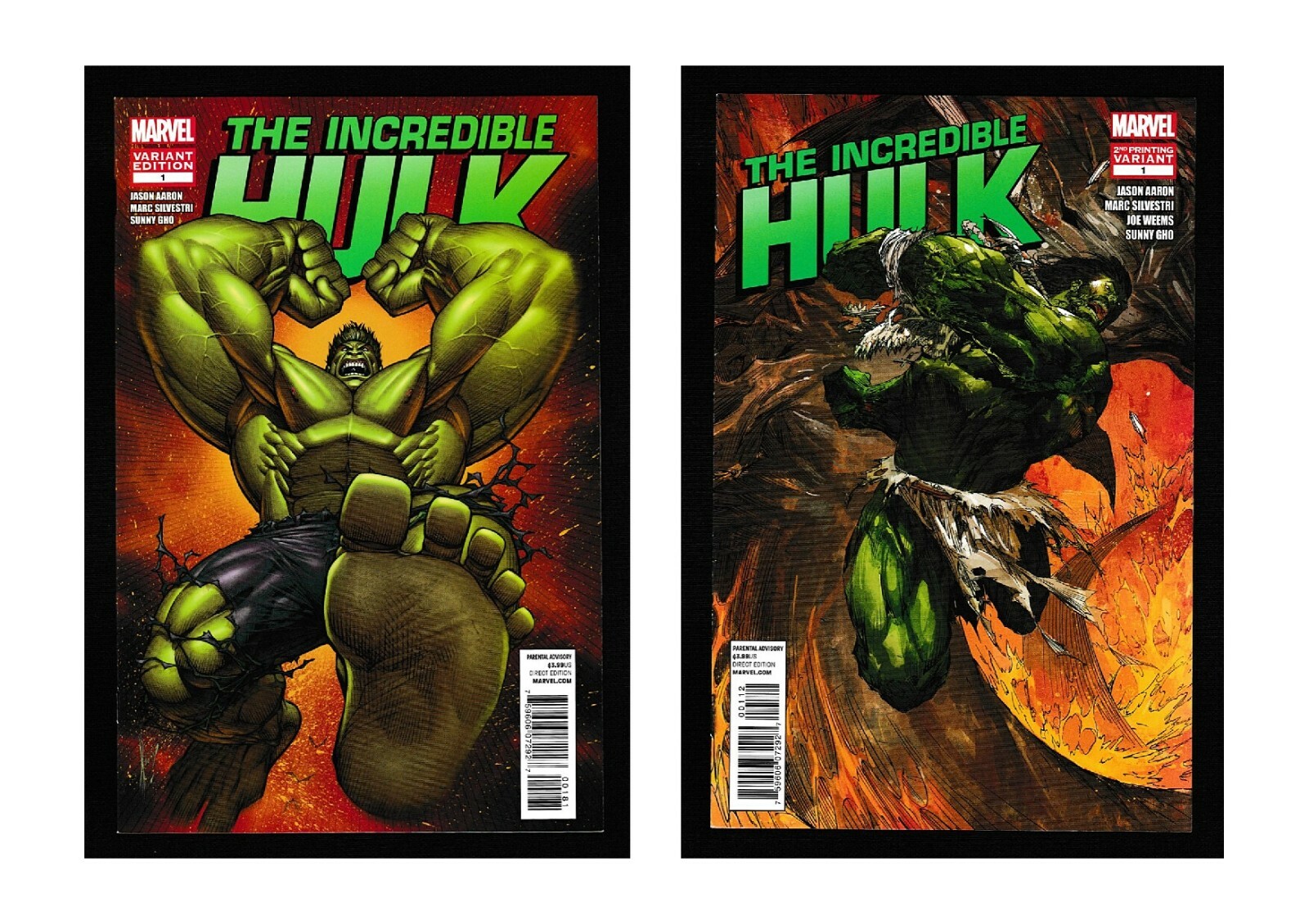Incredible Hulk #1 VARIANT 1st & 2nd Print 1st Commander Doom & Mad ...