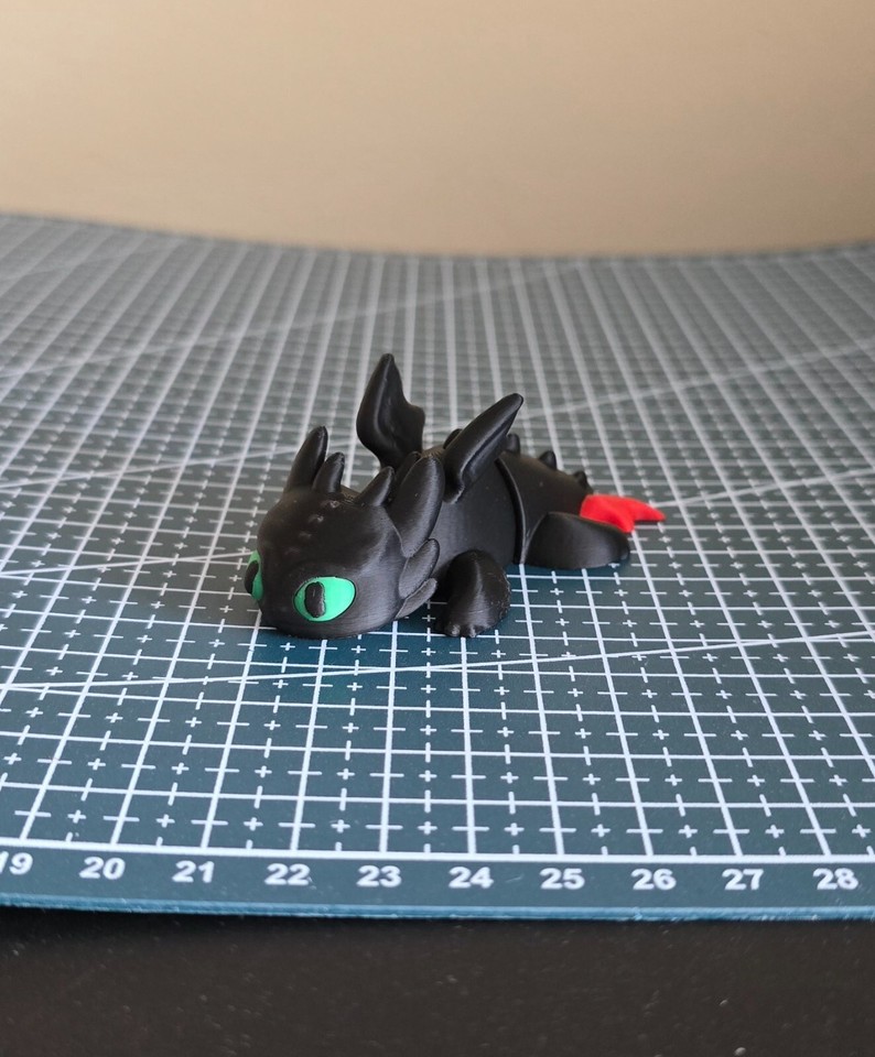 3D Printed Toothless Dragon Figurine – How to Train Your Dragon | eBay