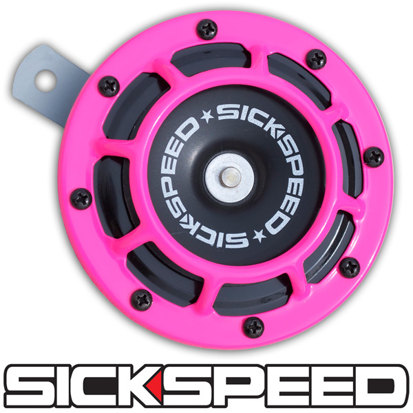 SICKSPEED ONE PINK SUPER LOUD ELECTRIC BLAST TONE HORN MOTORCYCLE 12V ...