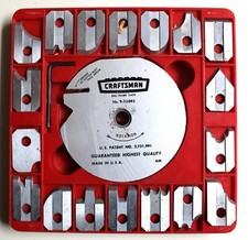 Craftsman Table Saw Moulding Cutter Set Head Plus 18 Blades Very GD ...
