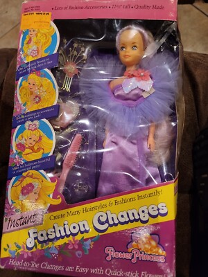 #5939 1987 Vintage Creata Flower Princess Instant Fashion Changes Doll ...