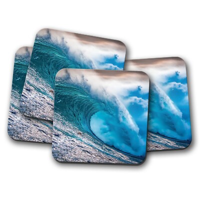 4 Set - Stunning Wave Coaster - Big Waves Surf Surfing Sea Ocean Mum ...