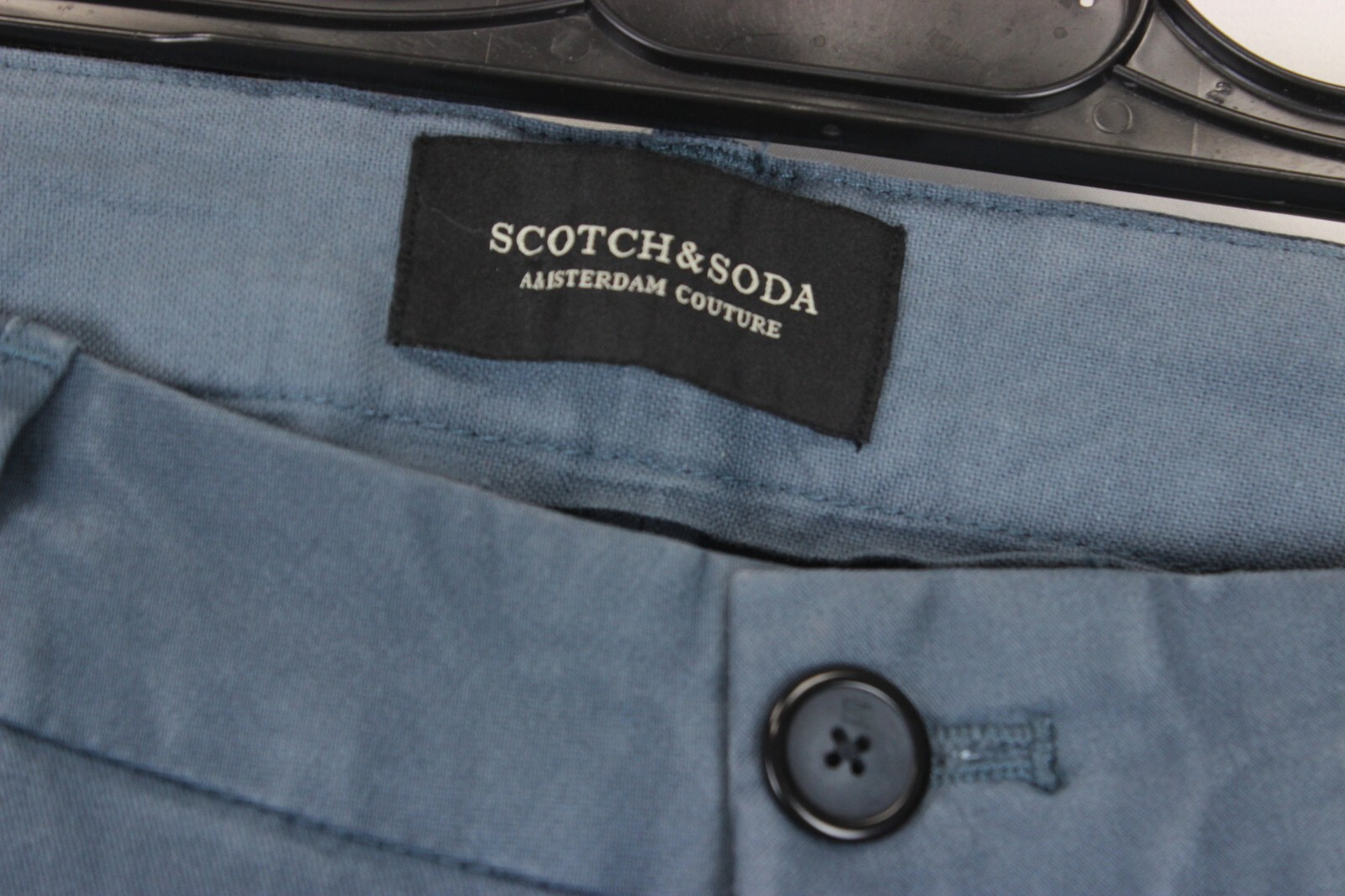 SCOTCH & SODA Chino Men Trousers Size W30 L32 Regular Fit Blue Stretch ...