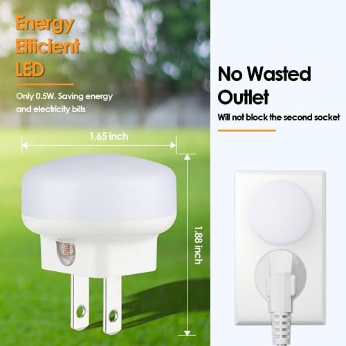 LED Night Lights Plug into Wall 5-Pack Plug in Nightlight Soft White ...