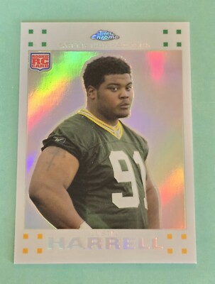 2007 Topps Chrome JUSTIN HARRELL #TC228 Rookie White Refractor SP #/869 ...