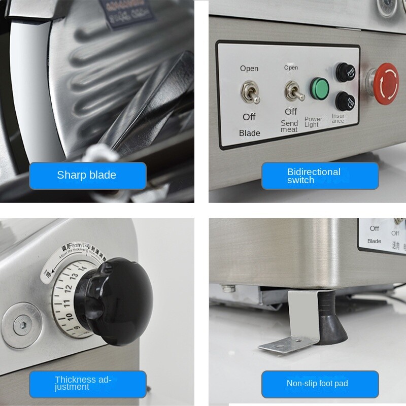 Commercial Meat Slicer 13'' 320mm Blade Deli Food Cutter 750W Electric ...