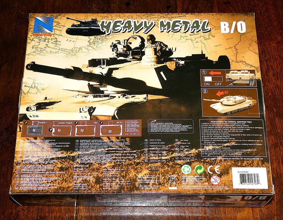 NEW RAY Heavy Metal KING TIGER German Tank Battery Operated 1:32 Scale ...