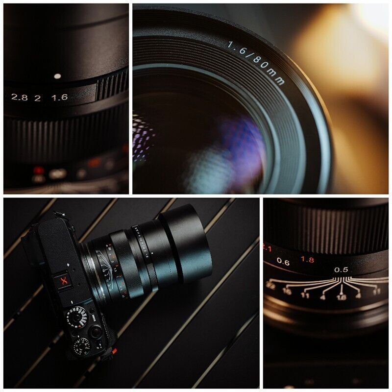Zhongyi Mitakon 80mm F1.6 F/1.6 Lens for Hasselblad XCD X2D 100C X1D ...