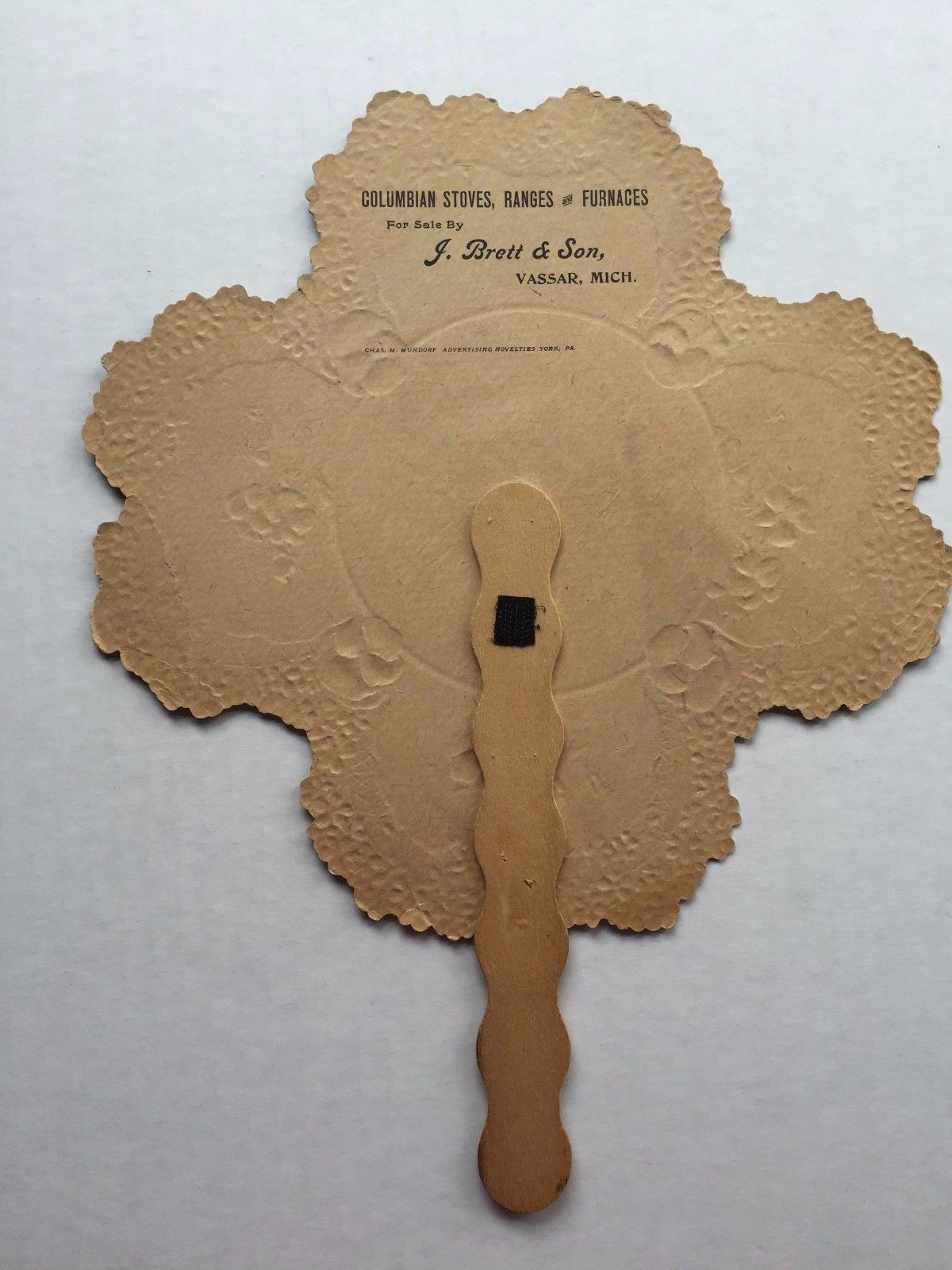 1900s Advertising Hand Fan Keeley Stove Company Columbia PA Little Girl ...