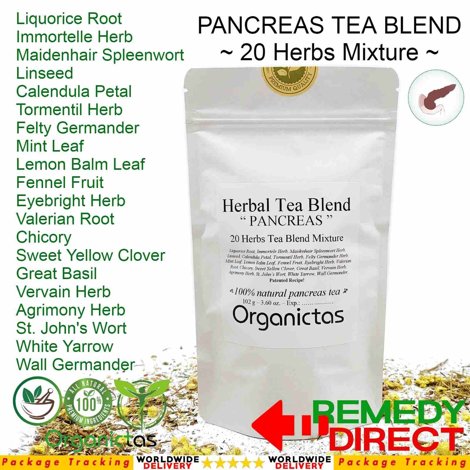 PANCREAS TEA Natural 20 Herbs Organic Herbal Pancreatic Support Care ...