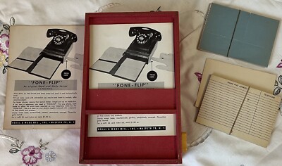 Vintage Address Phone Directory Leather 1940’s Red Flip Up Regal and ...
