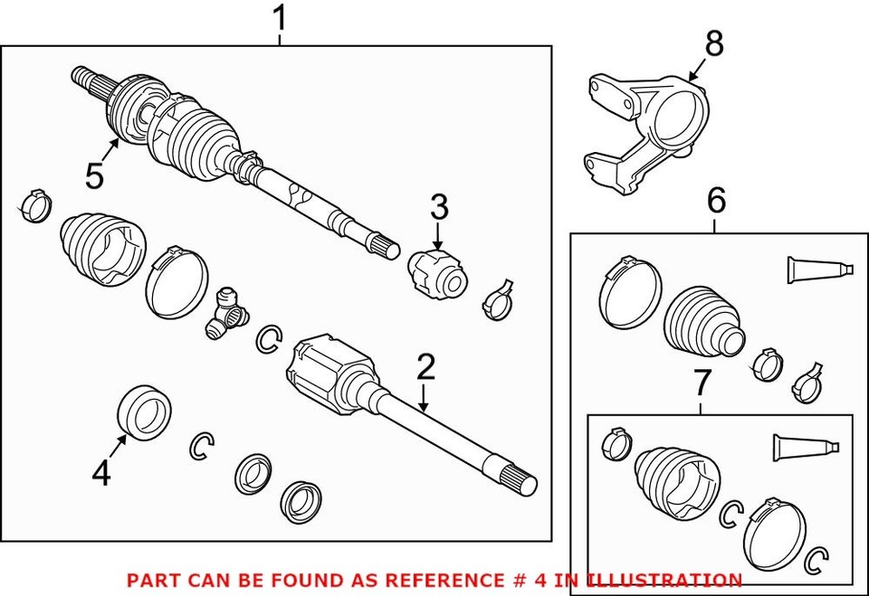For Toyota Genuine CV Axle Shaft Carrier Bearing Front Right 9008036133 ...