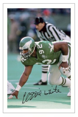 REGGIE WHITE Signed Autograph PHOTO Signature Gift Print PHILADELPHIA ...