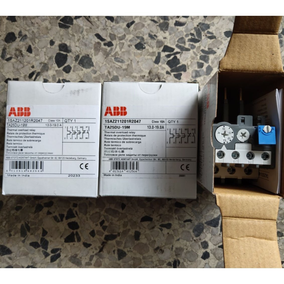 1 piece new abb TA25DU-19M 1SAZ211201R2047 Thermal Overload Relays Free ...