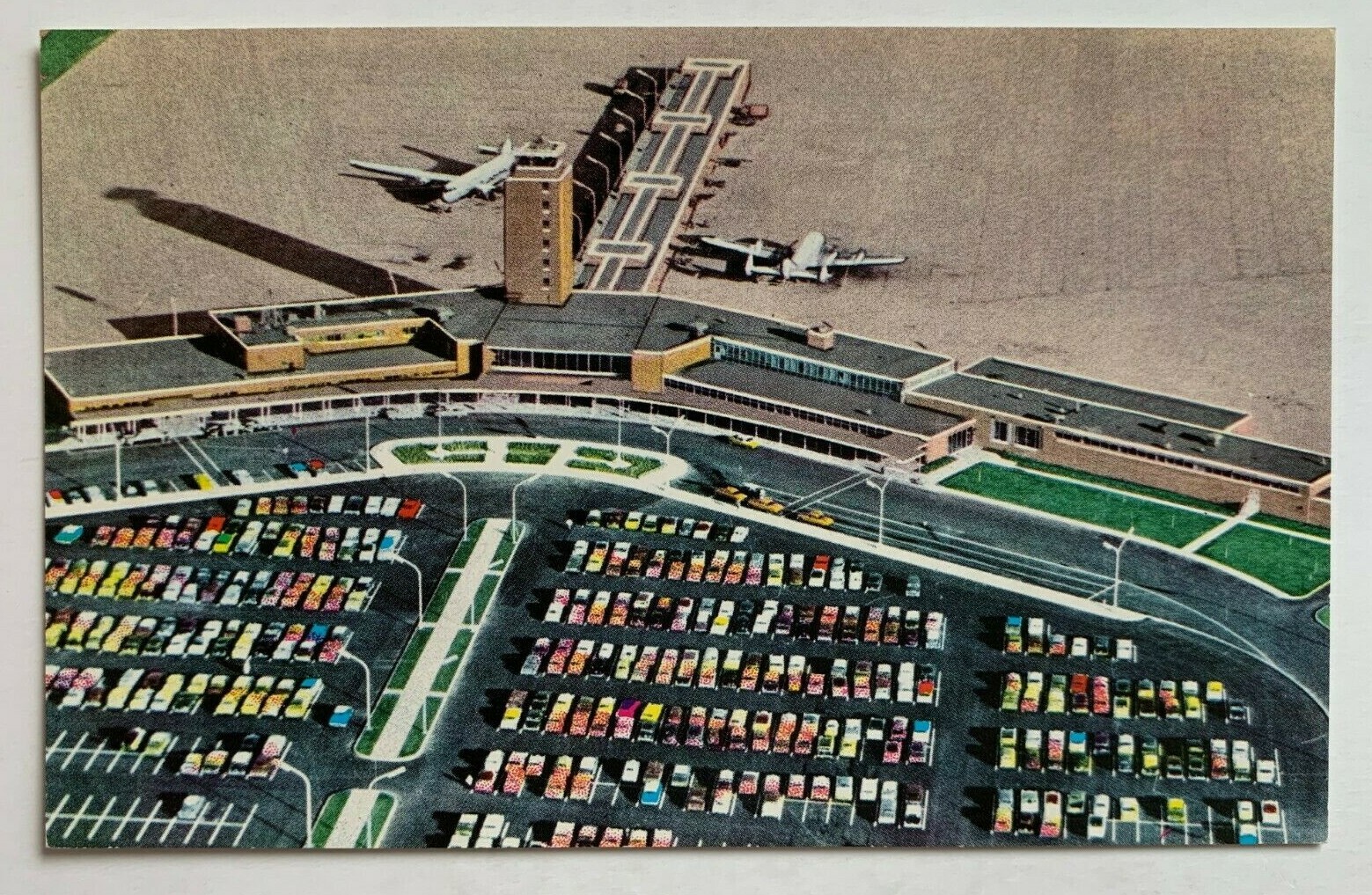 ca 1959 OH Postcard Columbus Ohio Port Columbus Terminal Building ...