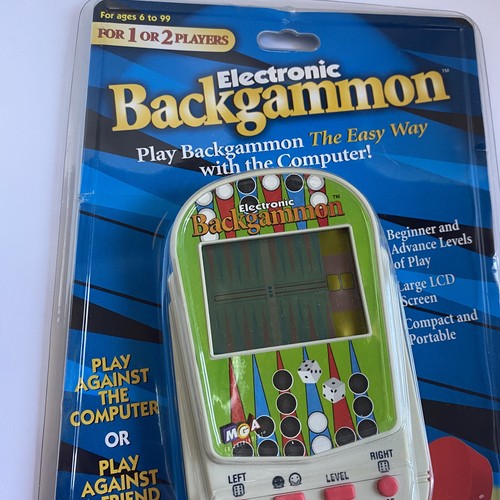 Vintage Electronic Backgammon Handheld Game MGA Entertainment 1998 New ...