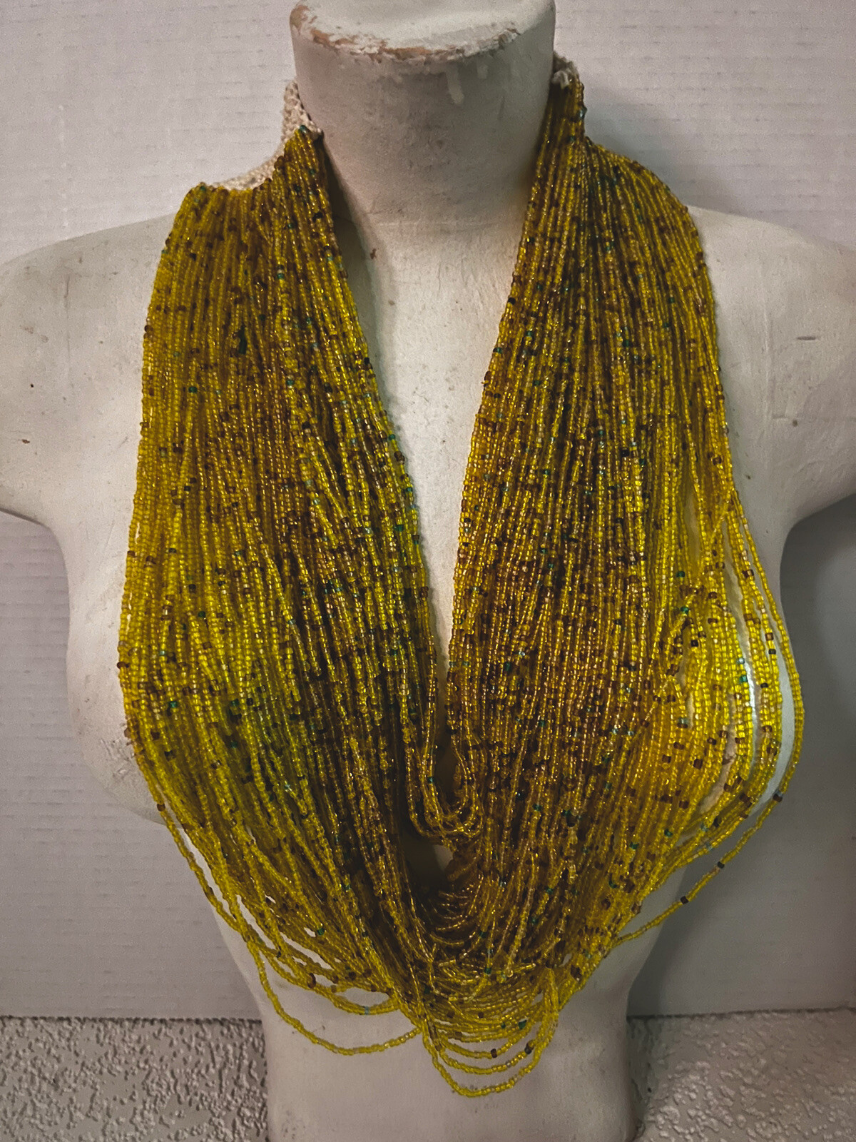 Vintage multi strand seed Bead necklace stunning sta… - Gem