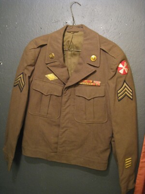 Vintage 1940s WW2 US 8th Army Uniform Ike Jacket | eBay