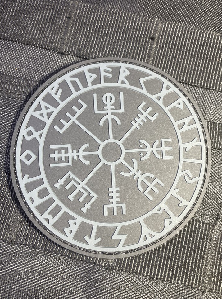 3D Rubber Viking Norse Vegvisir Magical Compass Hook Patch Tactical ...