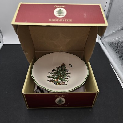 New Spode Christmas Tree Sculpted Footed Candy Dish 7" | eBay